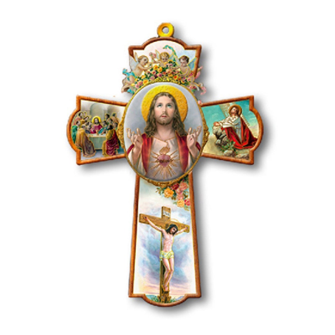 CROSS WALL SACRED Heart of Jesus 8.25 CX52SH - Etsy