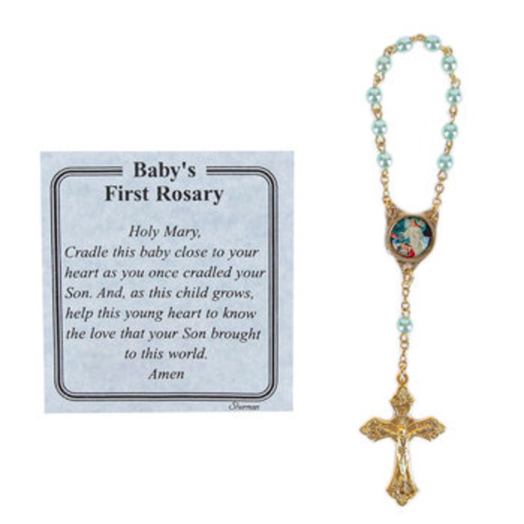 Guardian Angel One Decade Blue Baby Rosary - Etsy