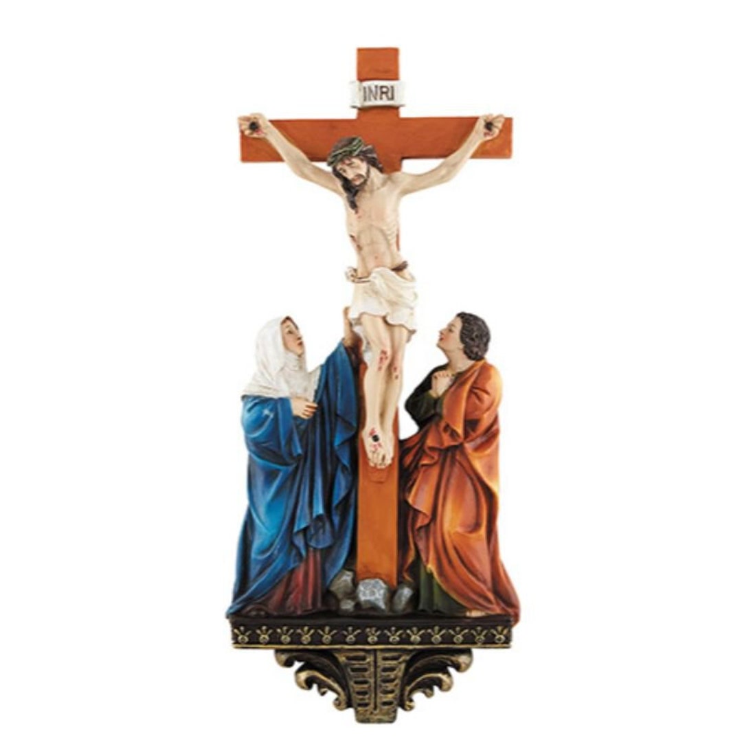 10 Inches Tall Mary and John at the Crucifix Material: Resin YC232 - Etsy