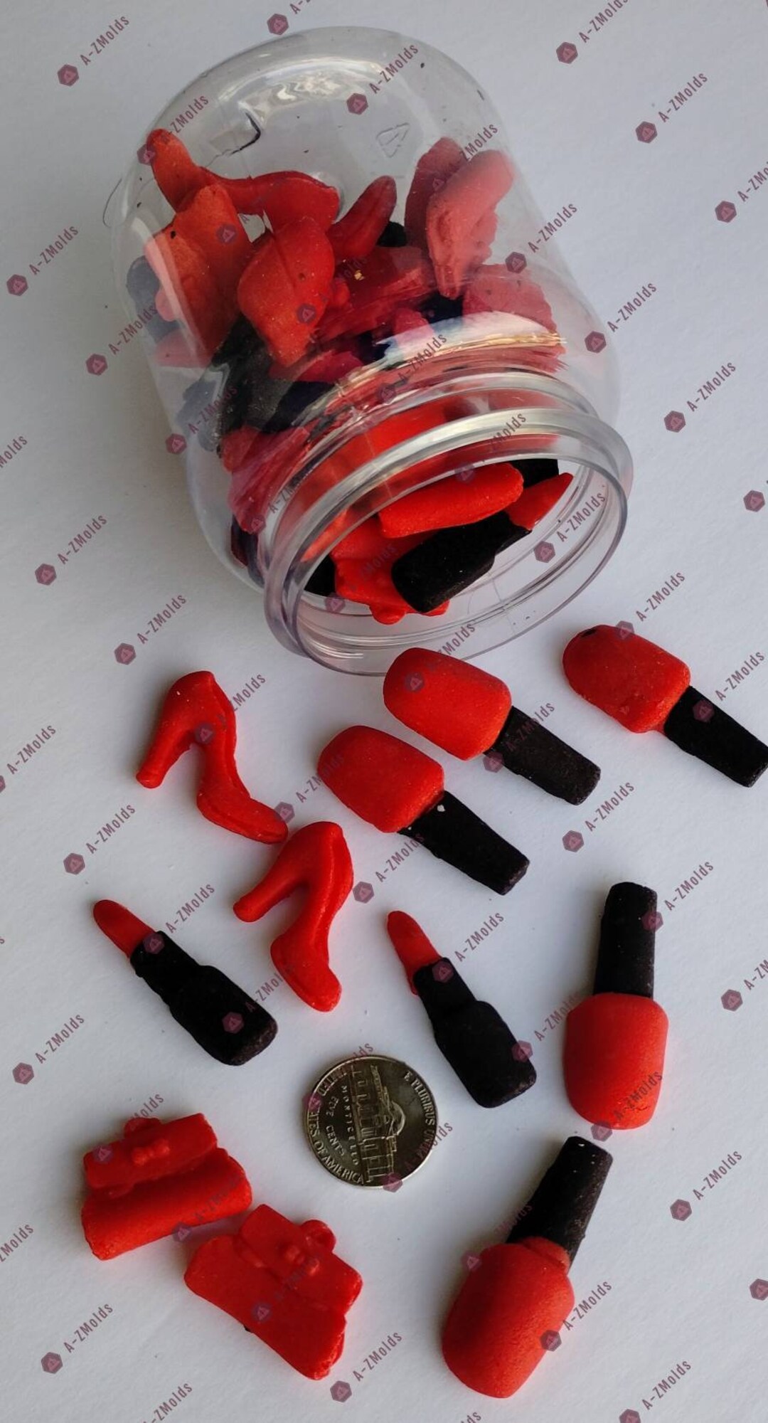 Make up & High Heels Sprinkle Mix Candy/ Fondant Figures - Etsy