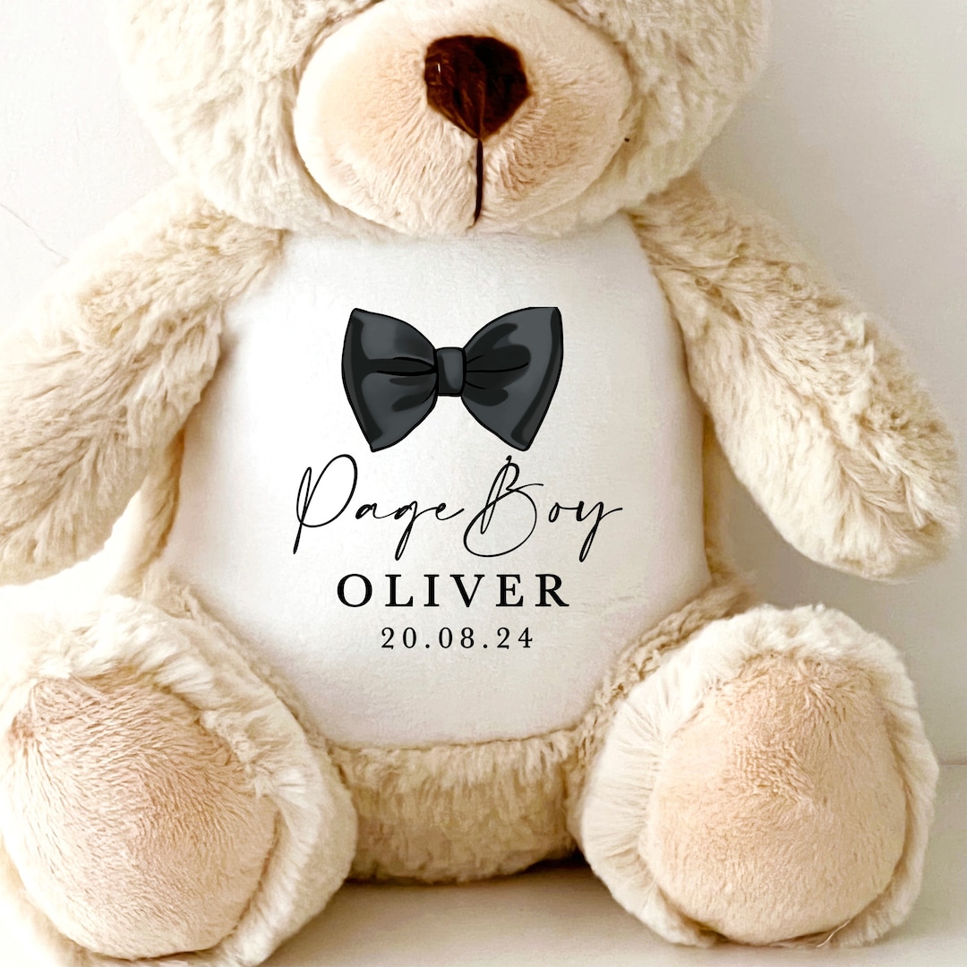 Page Boy Personalised Teddy Gift, Gifts for Page Boys, Page Boy ...