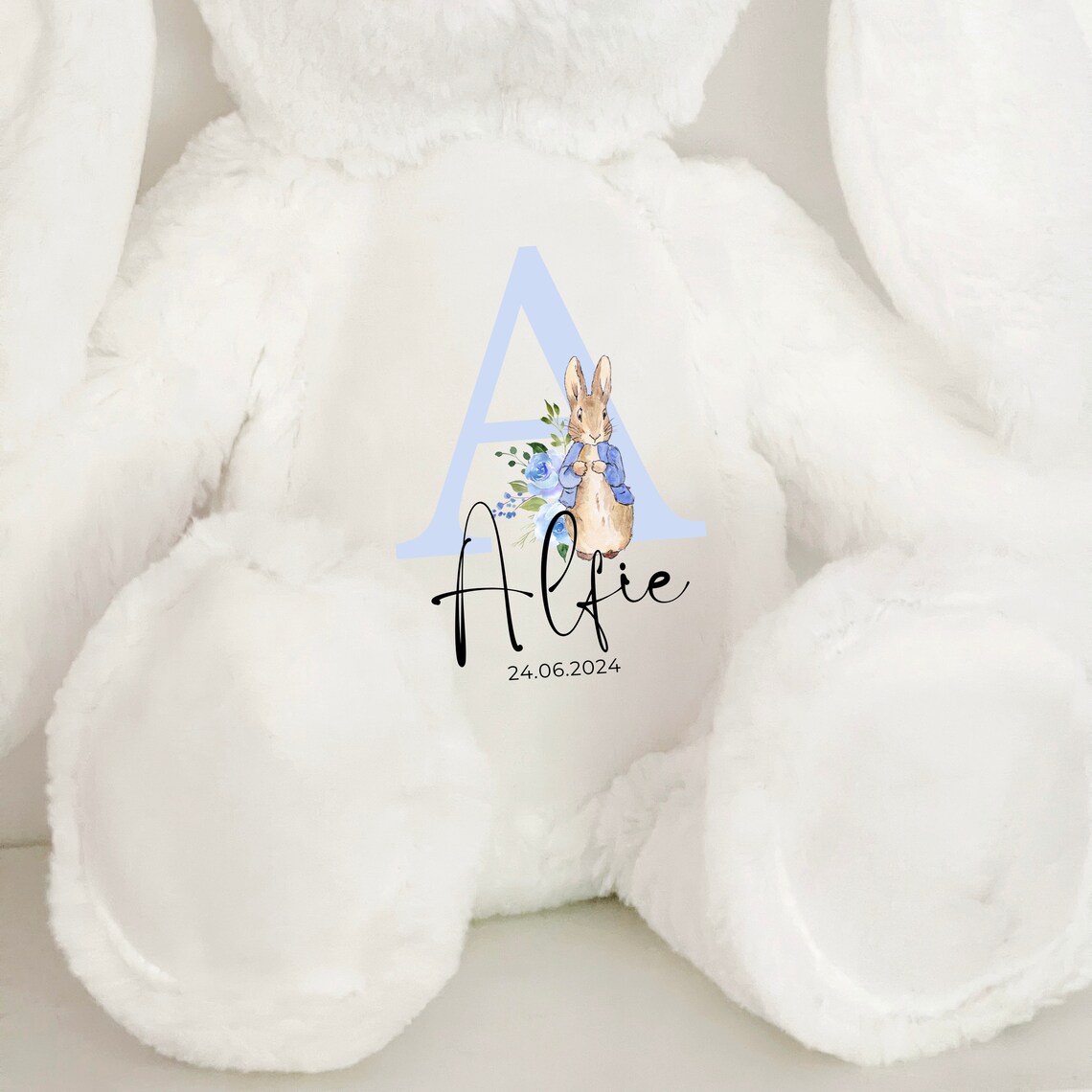 Personalised Bunny Rabbit, Peter Rabbit New Baby Gift, Personalised ...