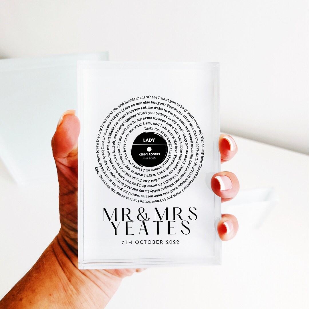 Personalised Song Lyric Gift Record Song Lyric Plaque - Etsy