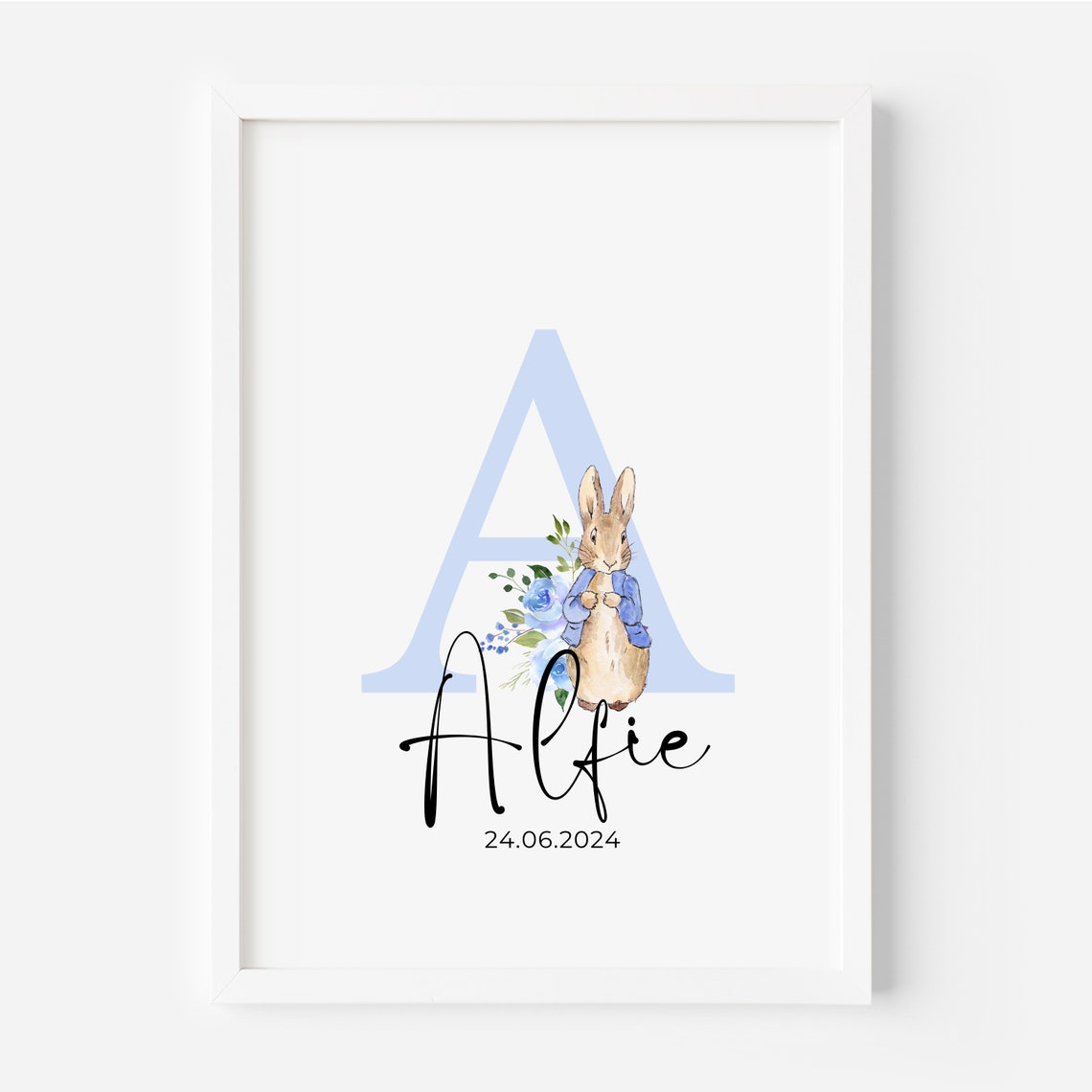 Personalised Bunny Rabbit, Peter Rabbit New Baby Gift, Personalised ...