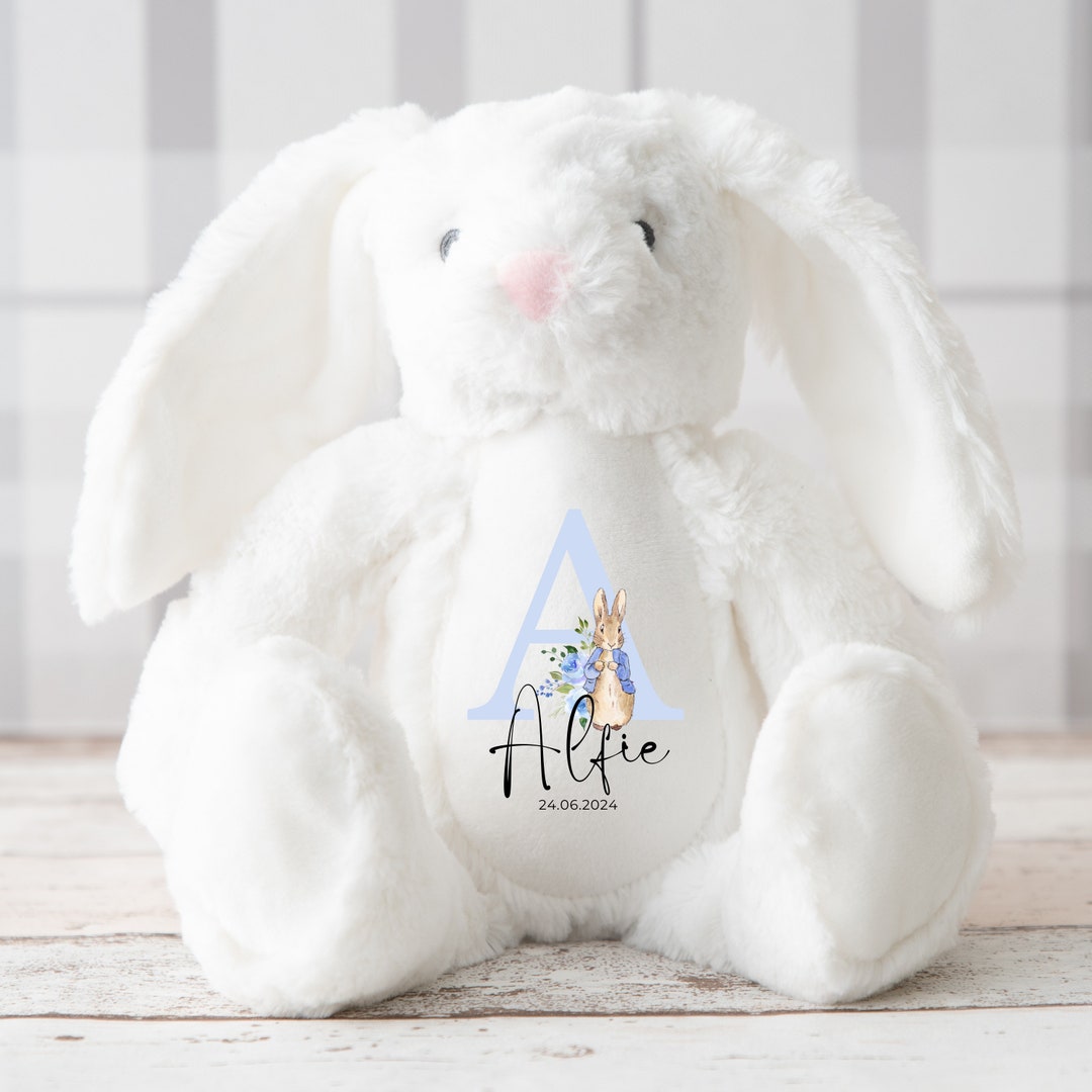 Personalised Bunny Rabbit, Peter Rabbit New Baby Gift, Personalised ...
