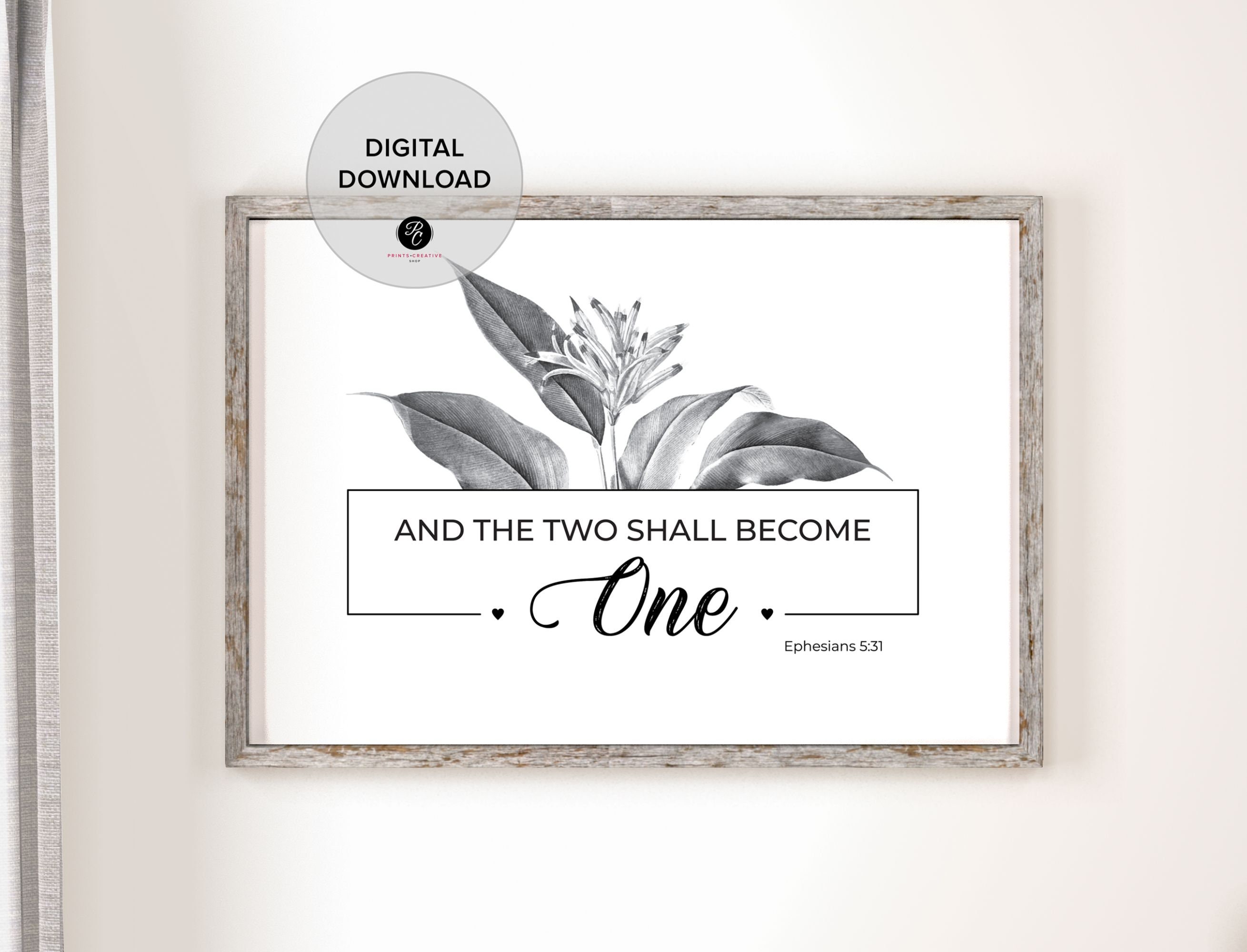 Bible Verse Wedding Digital Download, Love Quote Printable Gift, and ...
