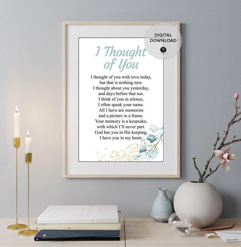 Memorial Poem for a Loss, in Memory of Mother Father, Rememberance Gift ...