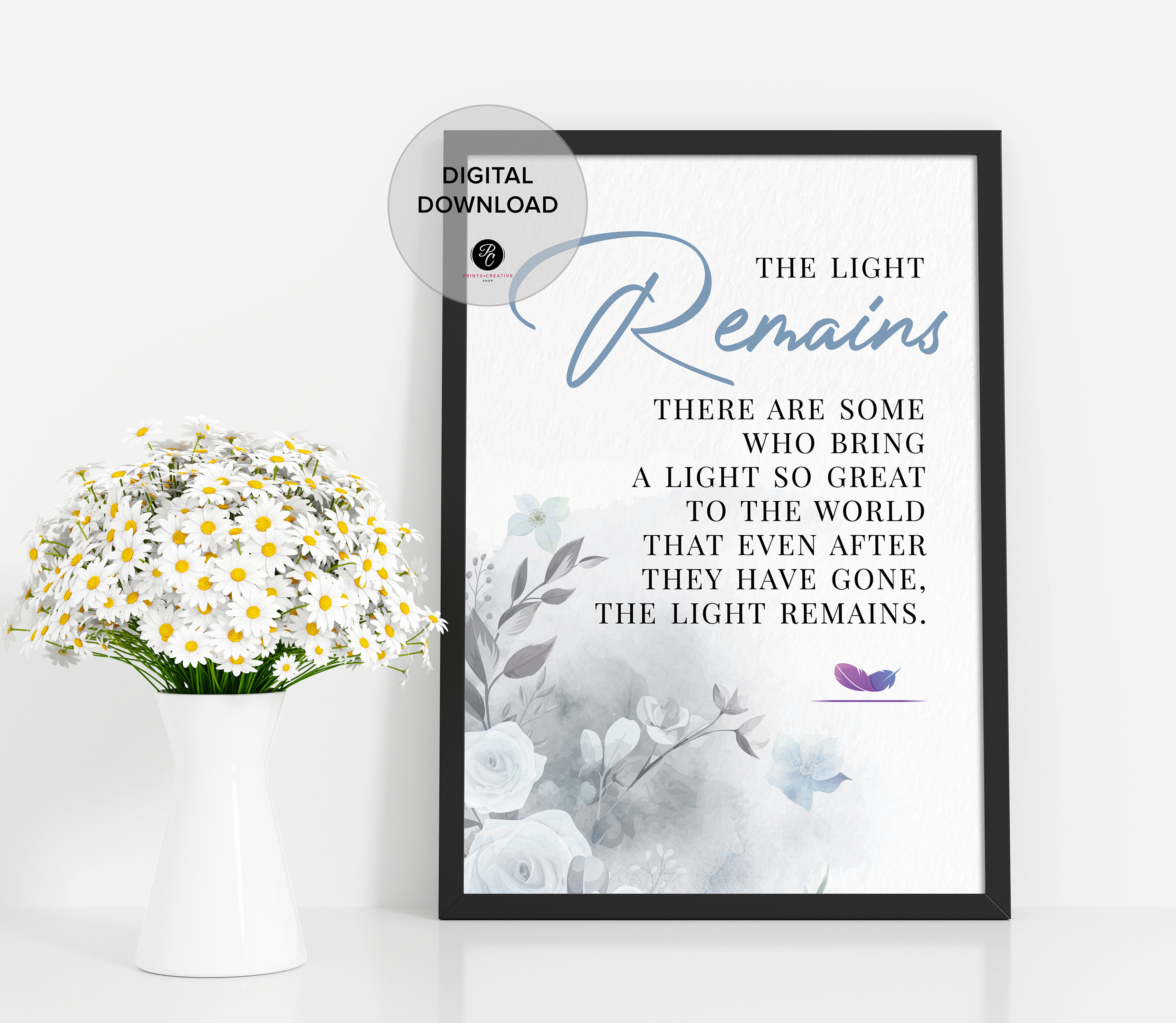 The Light Remains Memorial Printable Poem, Funeral Father Loss ...
