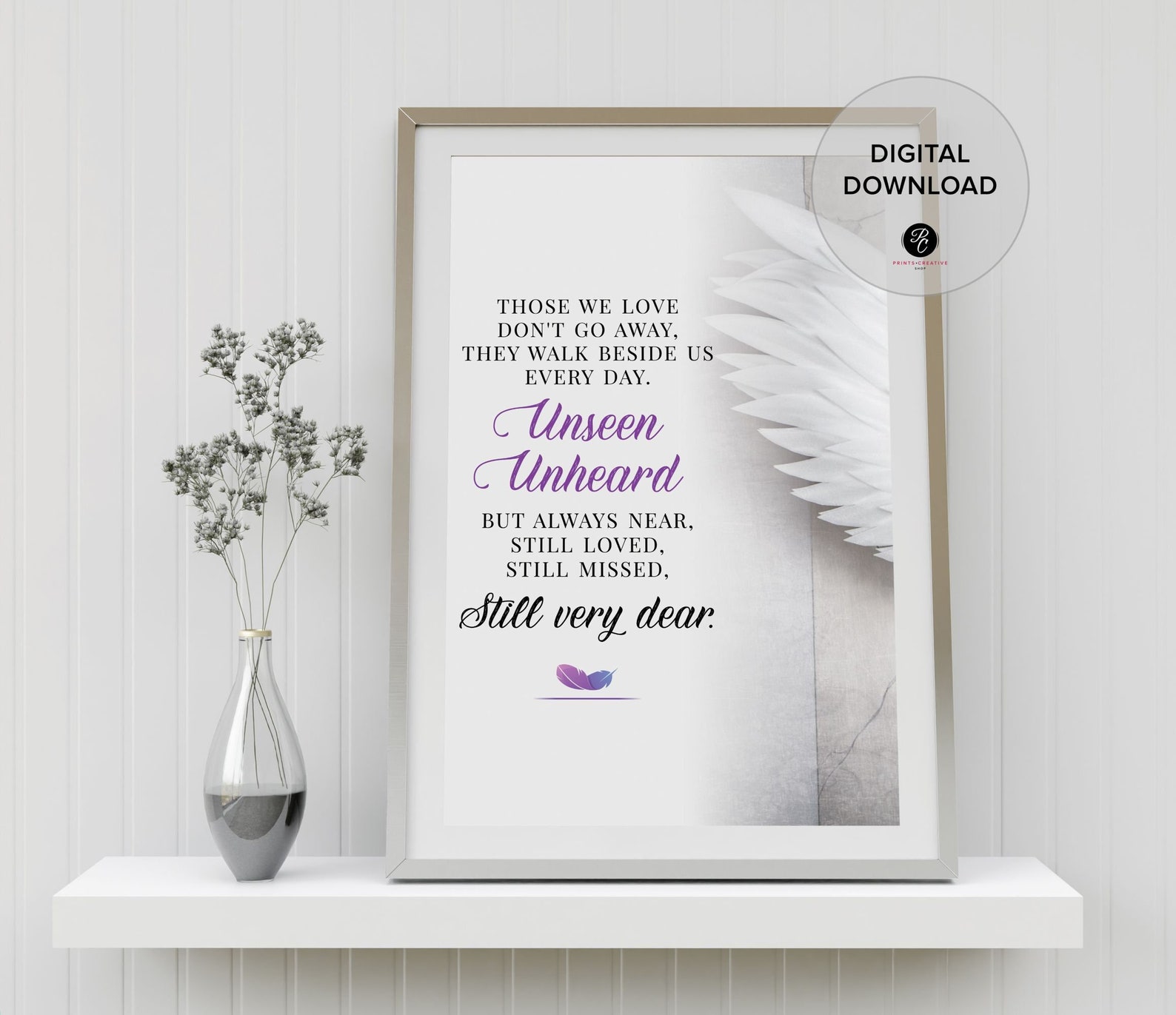 Memorial Quote Print, Printable Poem Memorial, Those We Love, in Memory ...