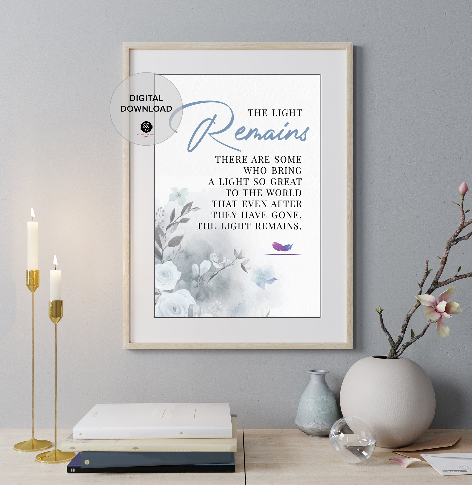 The Light Remains Memorial Printable Poem, Funeral Father Loss ...