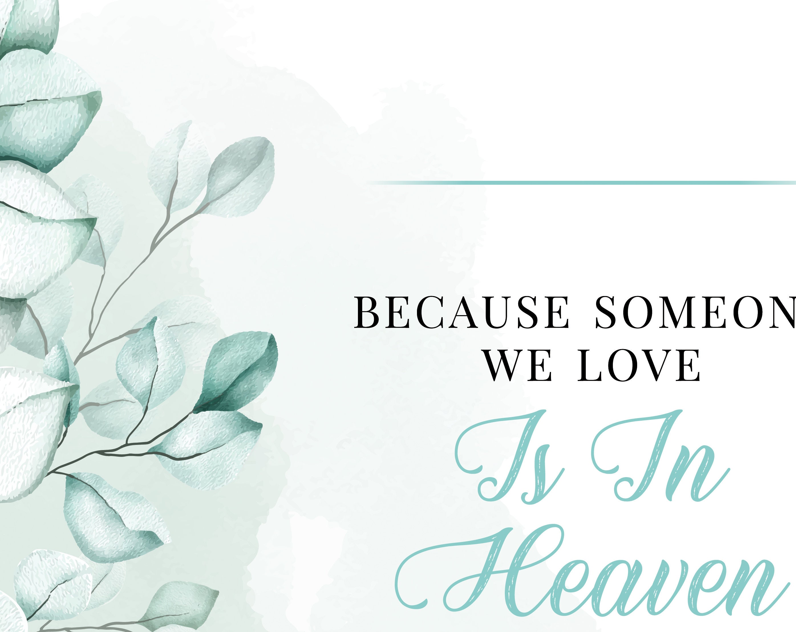 Digital Bereavement Poem, Funeral Grief Quote, in Memory of a Loved One ...