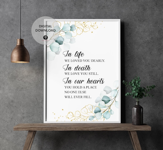 Grief Poem Printable Christian Funeral Poem Grief Quotes | Etsy