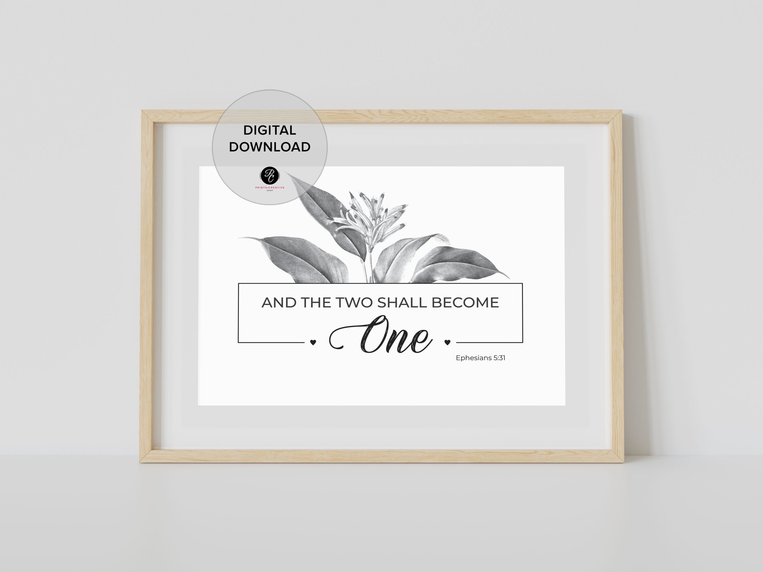 Bible Verse Wedding Digital Download, Love Quote Printable Gift, and ...