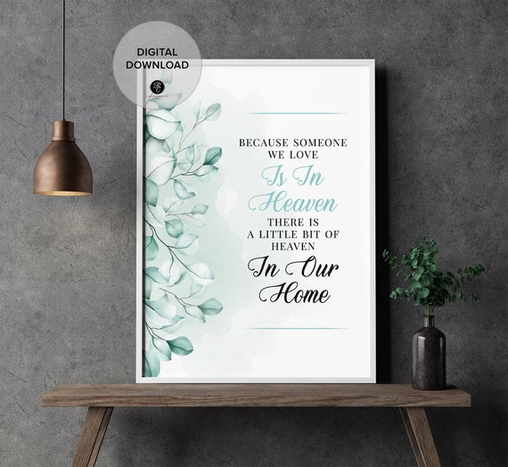 Digital Bereavement Poem Funeral Grief Quote in Memory of a - Etsy