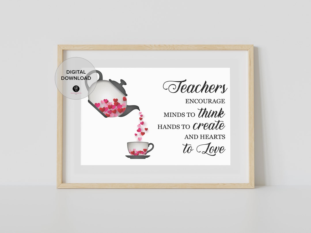 Teacher Appreciation Gift Print, Thank You Gift, Teacher Wall Art Print ...