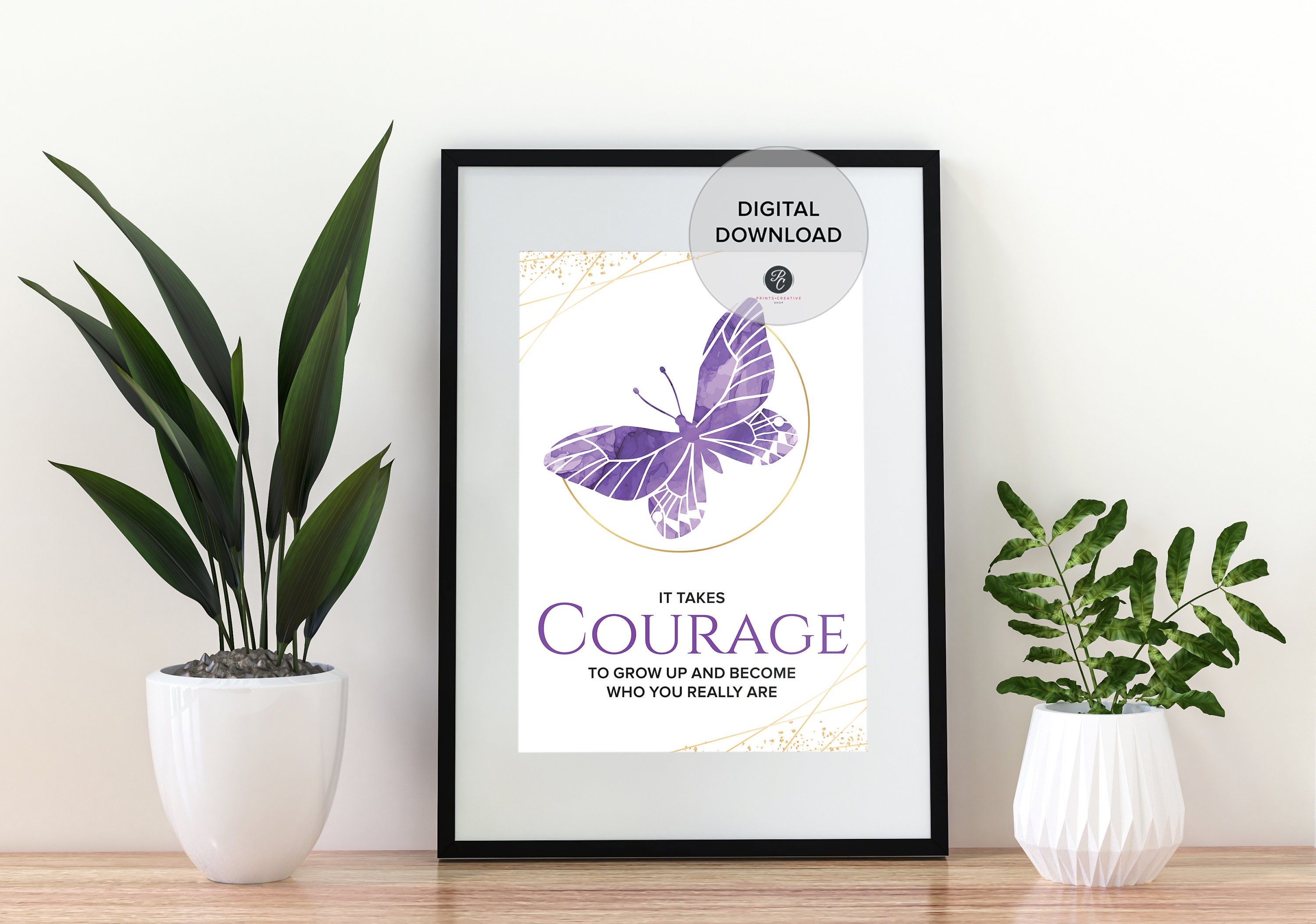 Courage Motivational Quote, Encouragement Gift Best Fiend, Therapist ...