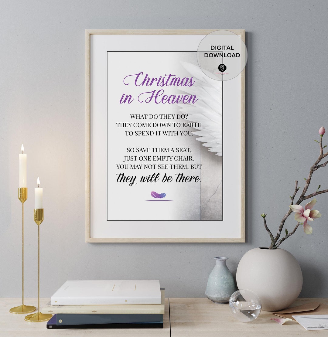 Christmas in Heaven Memorial, in Loving Memory Holiday Gift ...