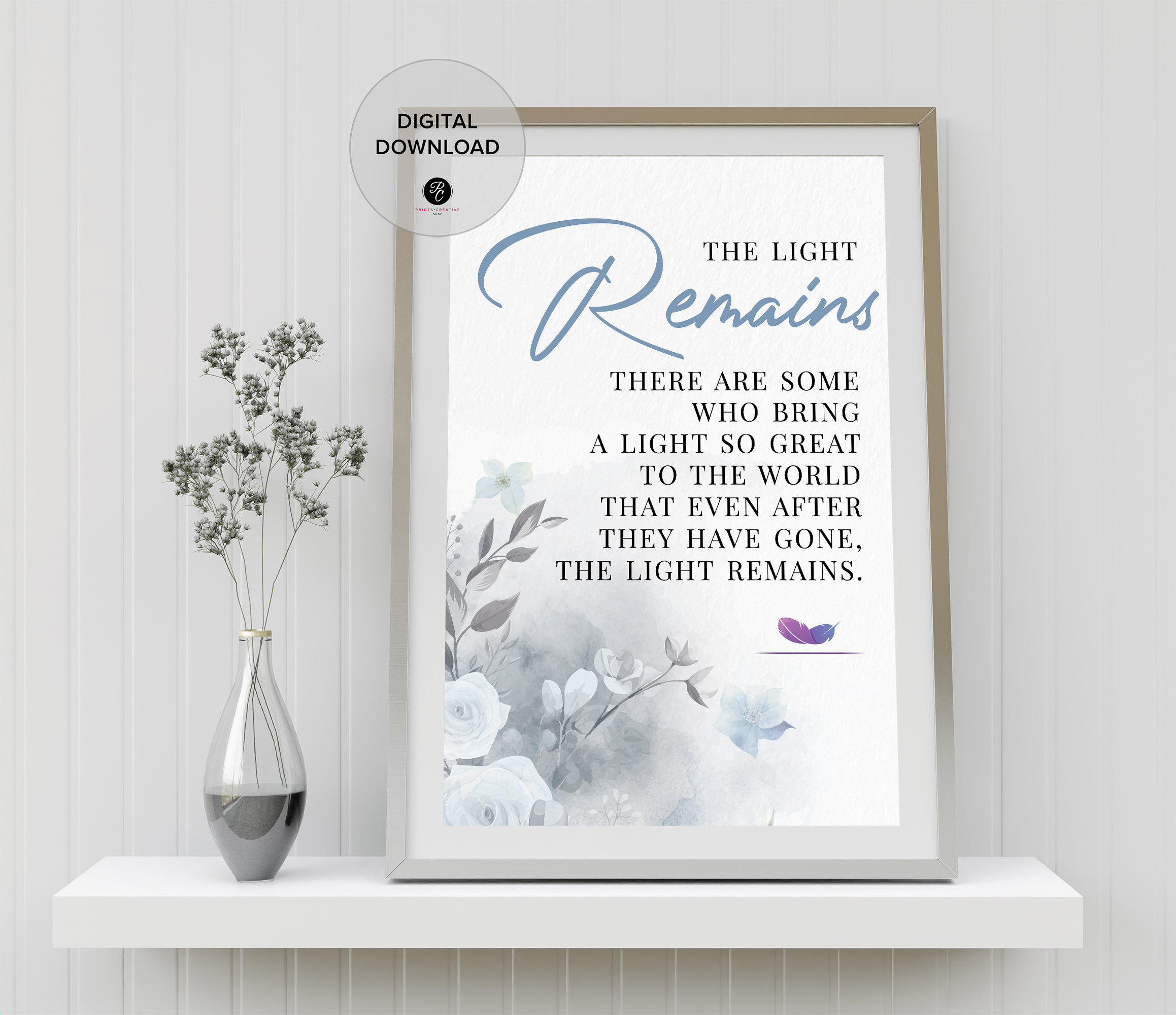 The Light Remains Memorial Printable Poem, Funeral Father Loss ...