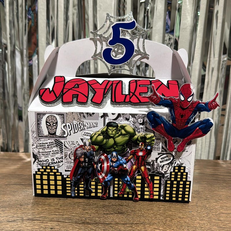 Superhero Favor Box - Etsy