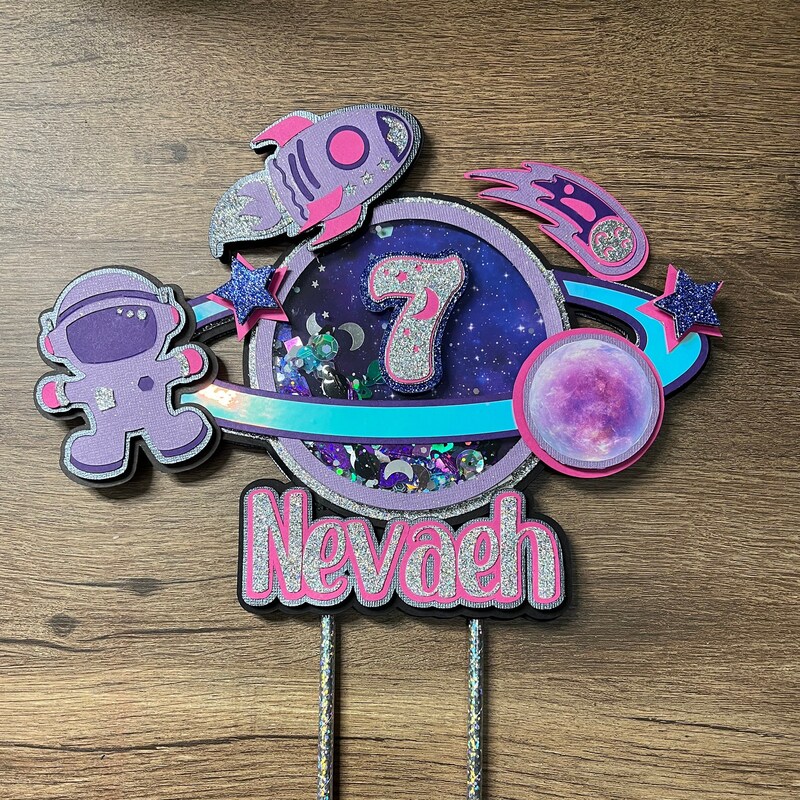 Space Cake Topper - Etsy