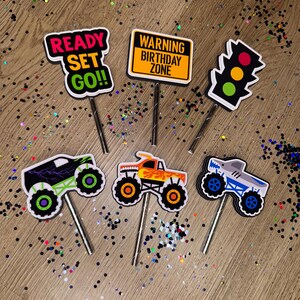 Monster Truck Cupcake Topper , Monster Truck Birthday Ideas , Monster ...