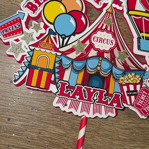Circus Theme Cake Topper , Carnival Cake Topper , Circus Birthday ...