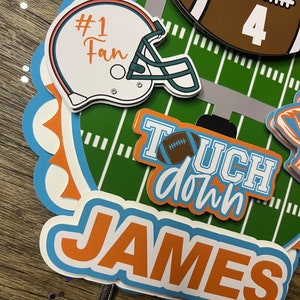 Football Theme Cake Topper , Football Cake Ideas , Football Birthday ...