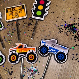 Monster Truck Cupcake Topper , Monster Truck Birthday Ideas , Monster ...