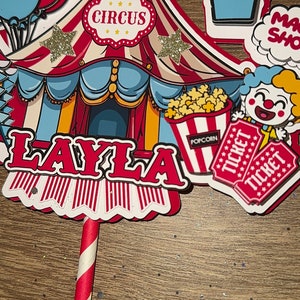 Circus Theme Cake Topper , Carnival Cake Topper , Circus Birthday ...
