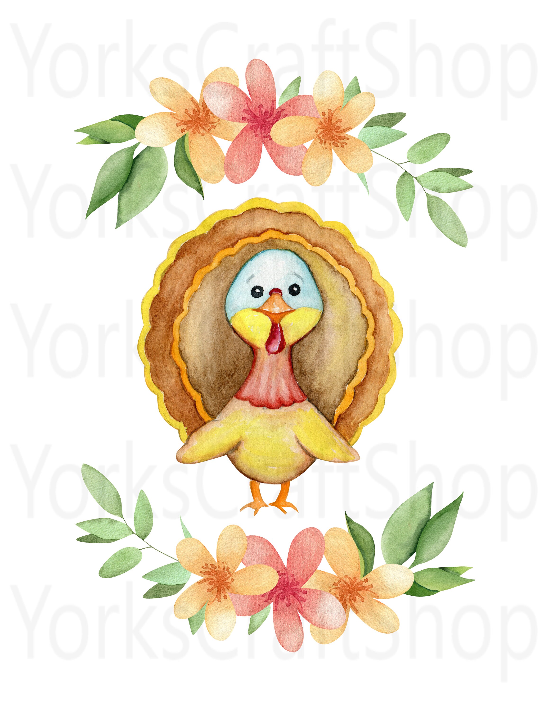 Cute Cartoon Baby Turkey