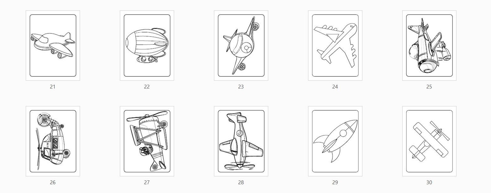 30 Fun and Cute Airplane Helicopter Coloring Pages for Kids - Etsy