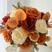 Boho Bouquet, Burnt Orange Bouquet, Ivory, Orange, Rust Wedding Bouquet ...
