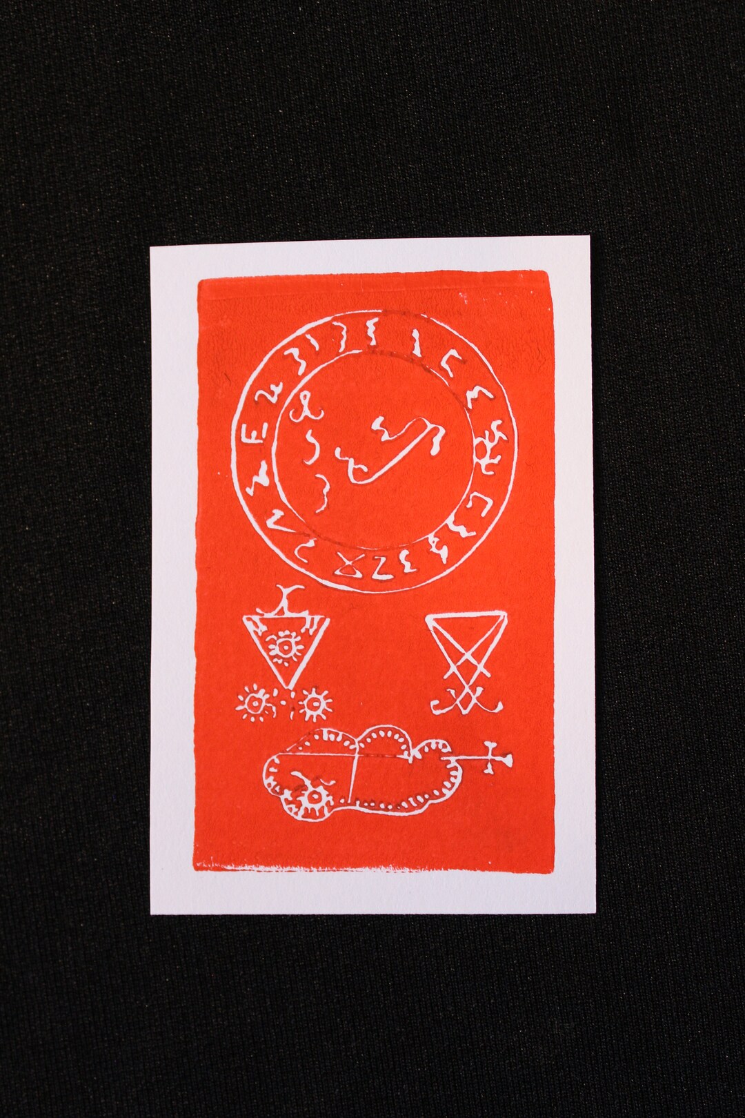 Three Seals of Lucifer - Grimorium Verum - Linocut Art Print - Etsy