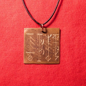 Four Directions of the World Rune Stave Pendant (engraved Brass) - Etsy
