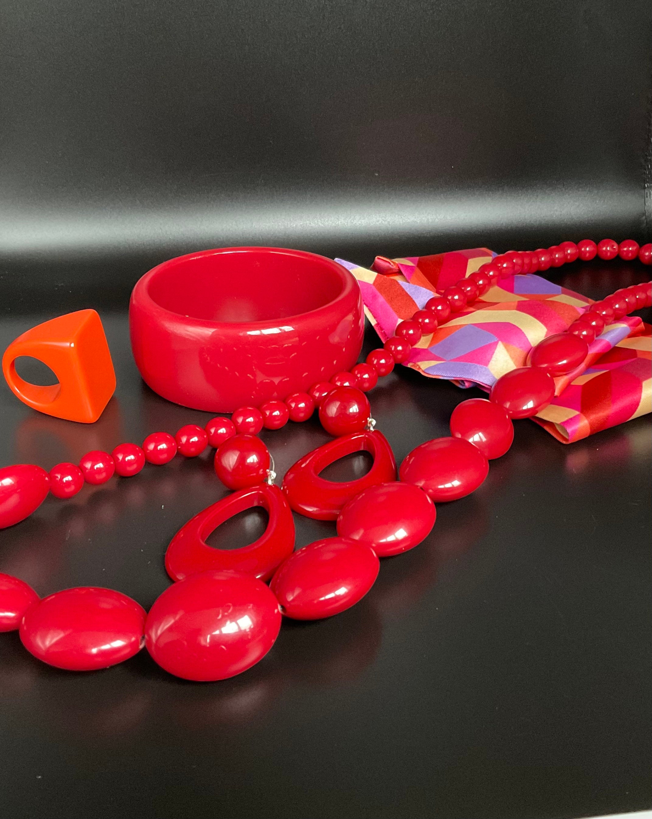 Jewellery 1960s Ruby Red Style Full Jewellery Set. 1960s Costume ...