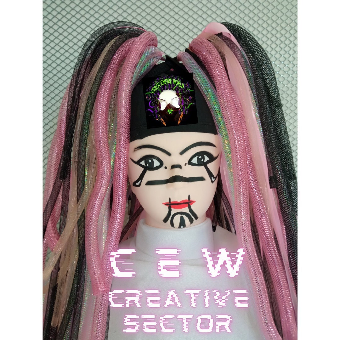 Cyberlox Cyber Falls Cybergoth Wigs Ravers Synthetic Hair - Etsy
