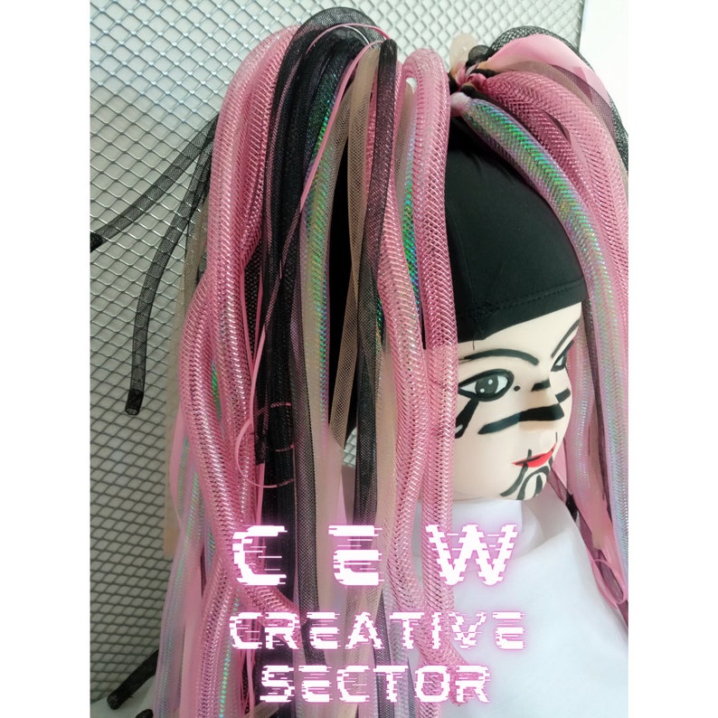 Cyberlox Cyber Falls Cybergoth Wigs Ravers Synthetic Hair - Etsy