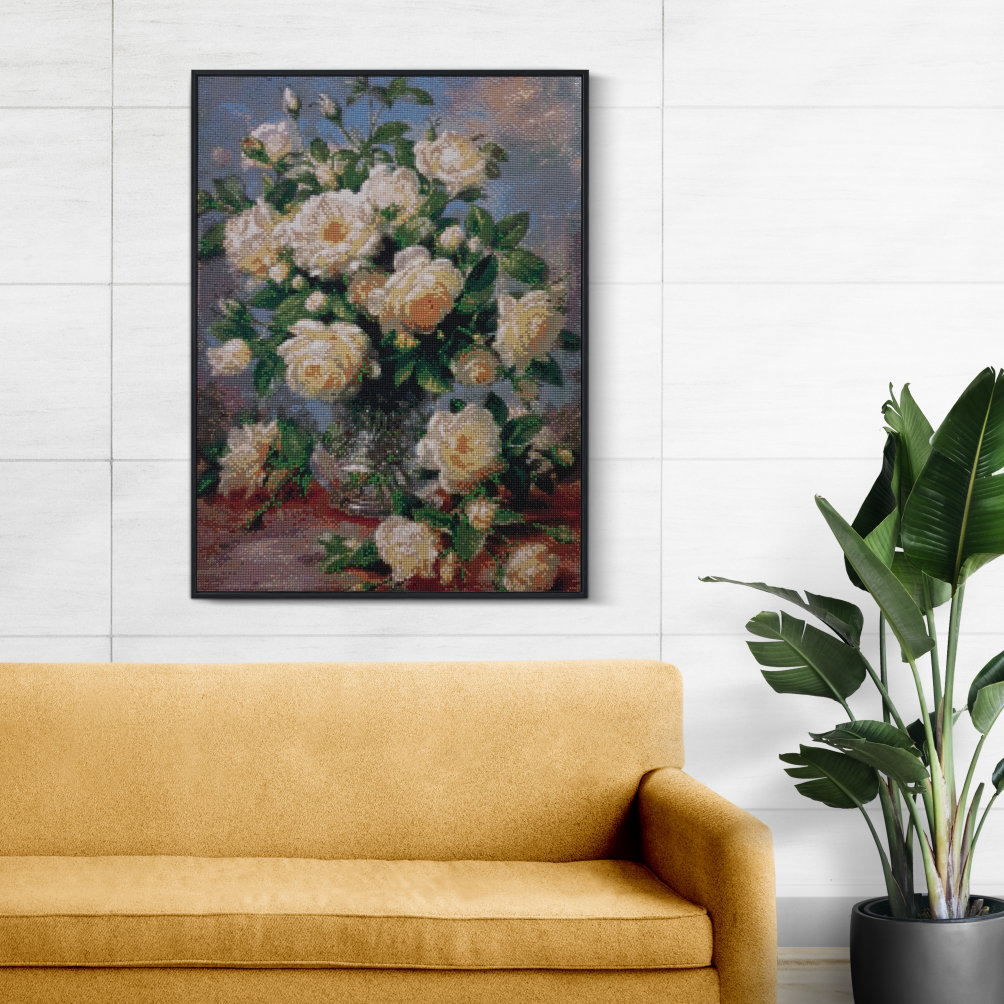 17/23 Finished Diamond Painting.yellow Roses-a Symbol of Happiness ...