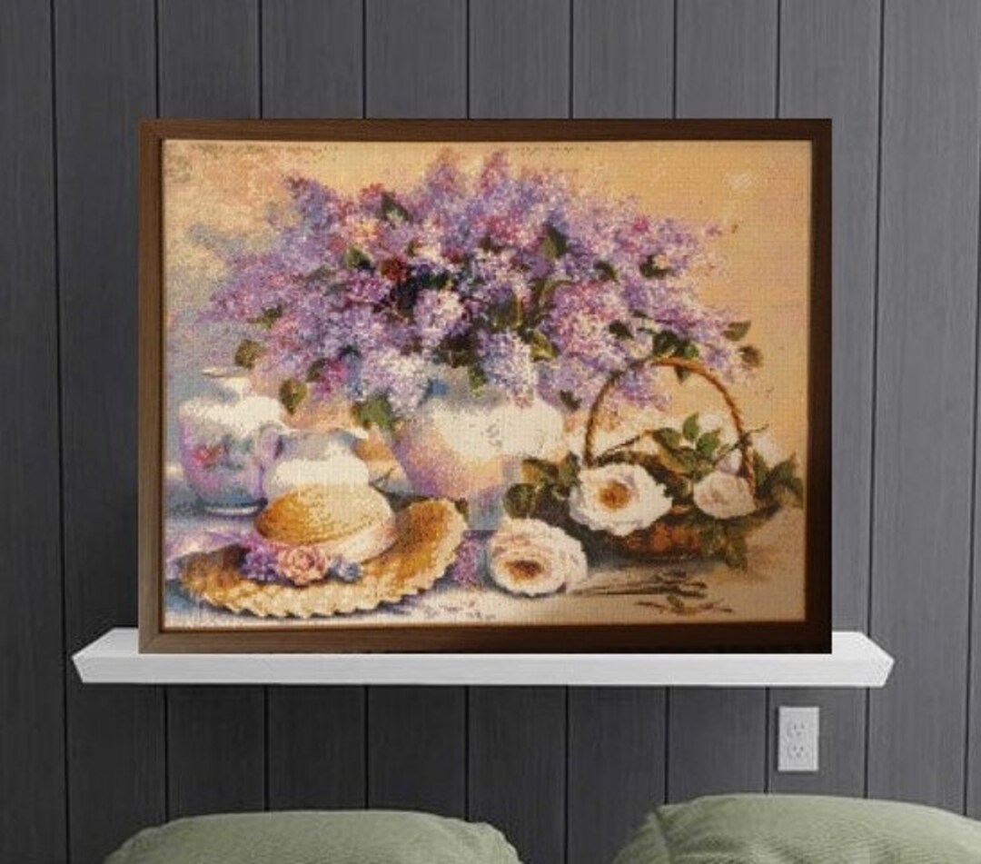25/19 Finished Diamond Painting-vintage Style .with a Lilac Scent ...