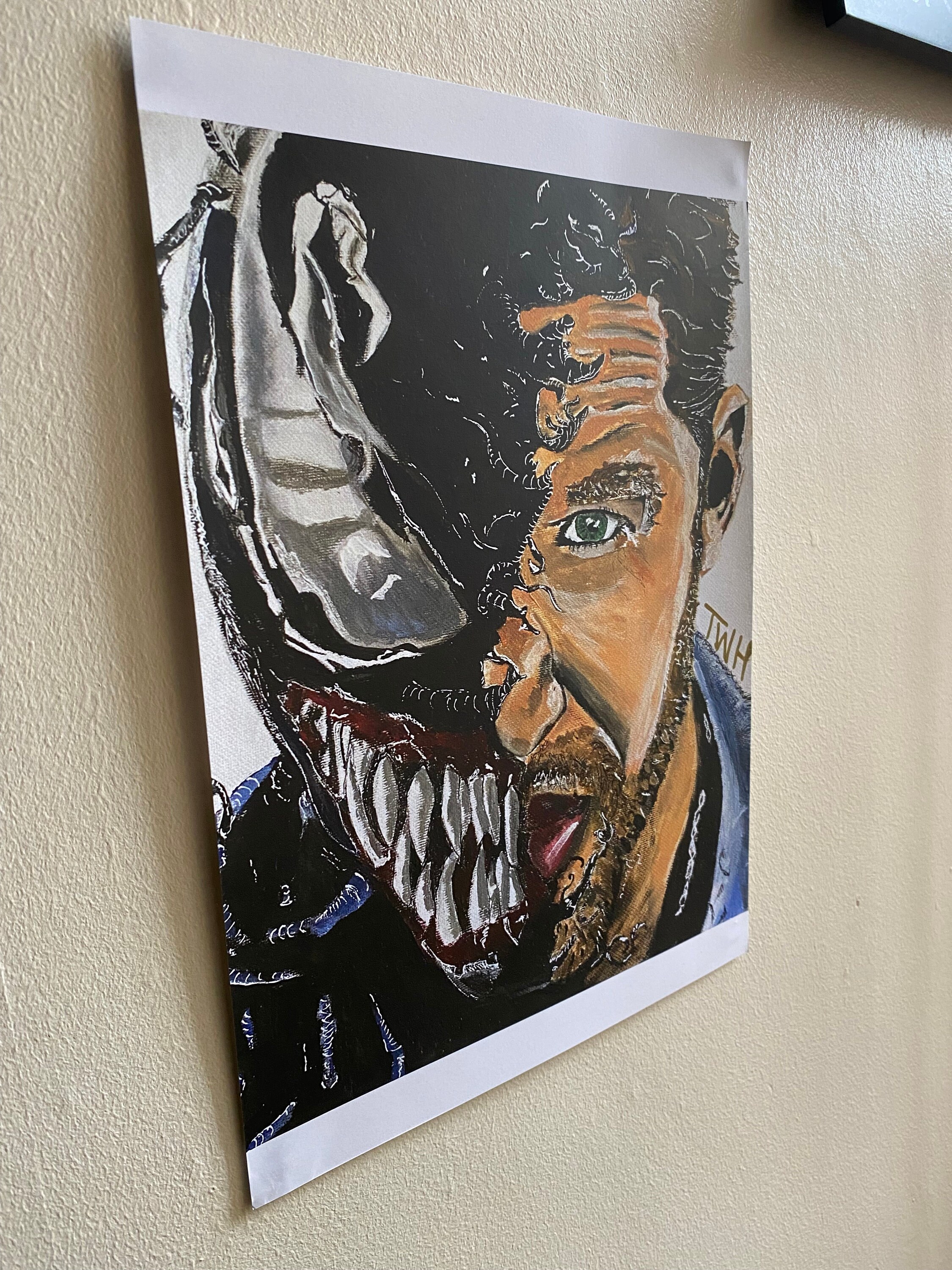 Venom, Tom Hardy, Marvel, A4 Prints, Art, Physical Prints, Half Face ...