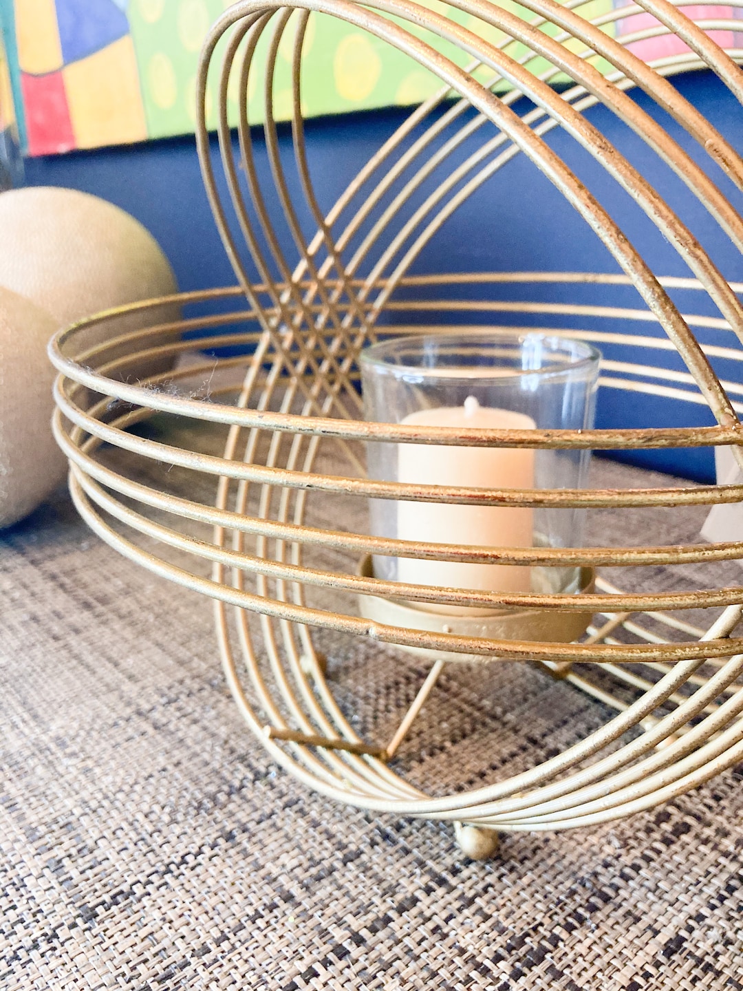 Gold Metal Sphere Tea Light Candle Holder 9 - Etsy