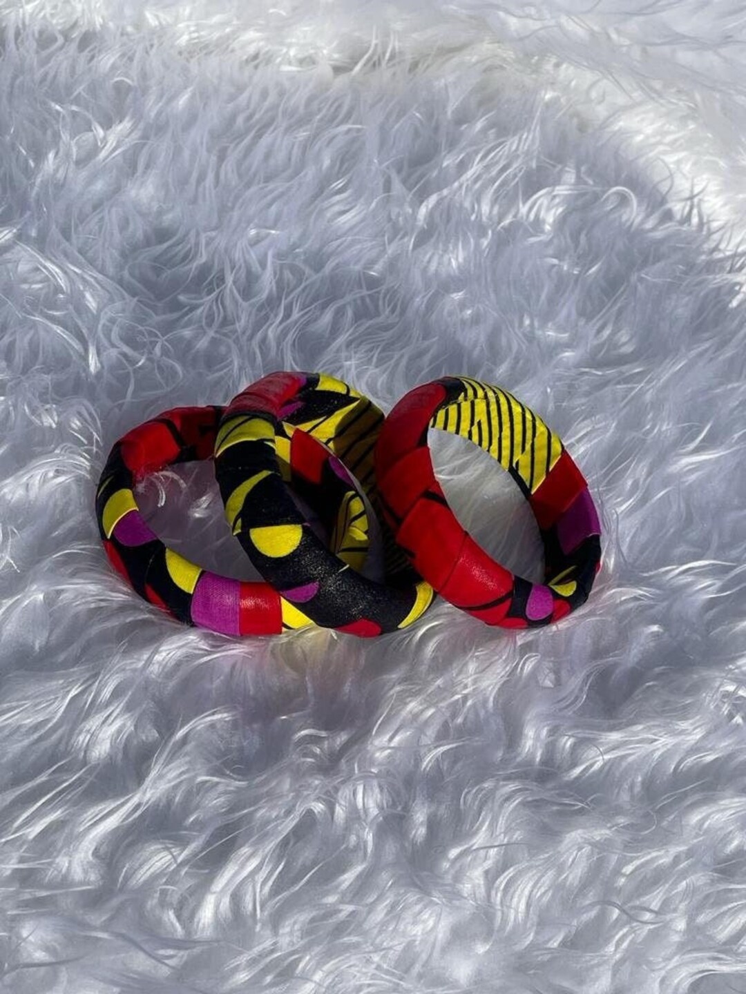 Ankara Wrap Bracelet, African Print Fabric Bracelet, Colorful Bangles, Tribal Bracelet, African ...