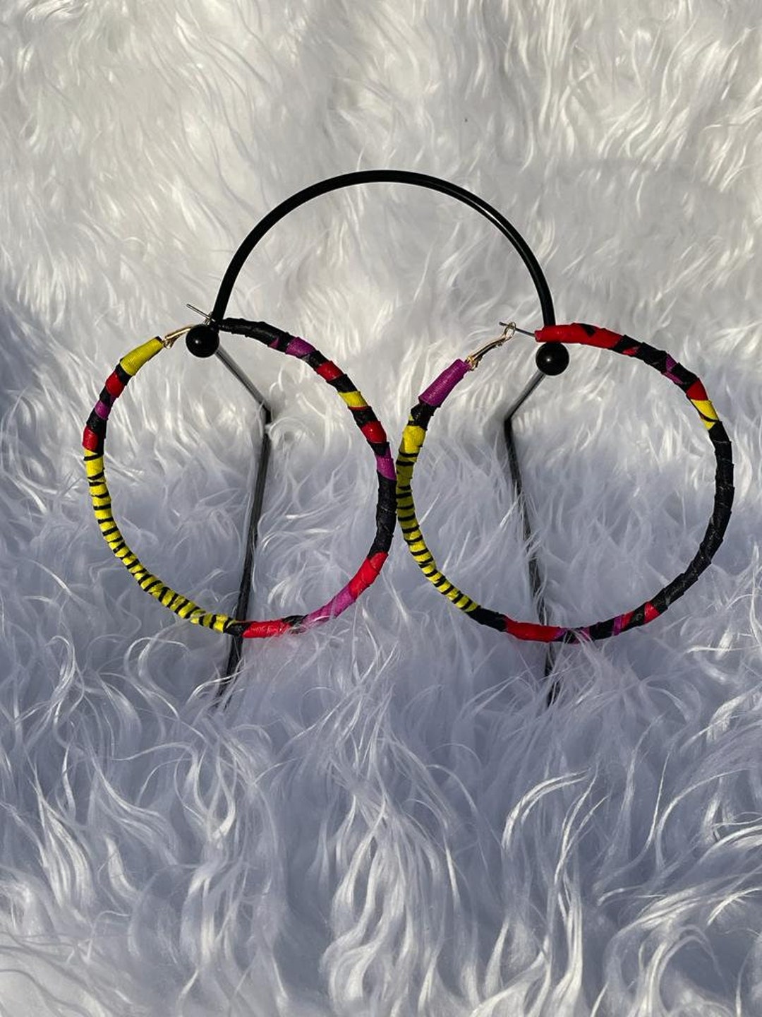 Drop Dangle Earrings, Modern Rope Earrings, Twisted Circle Earrings ...