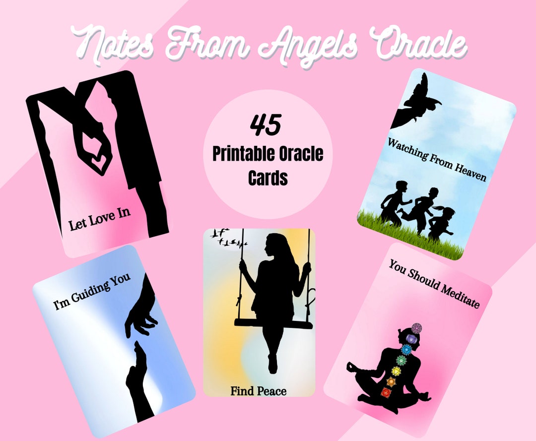 Notes From Angels Printable Oracle Deck - Etsy