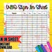 VBS Sign in Sheet for Kids Vacation Bible School Attendance Sheet for ...