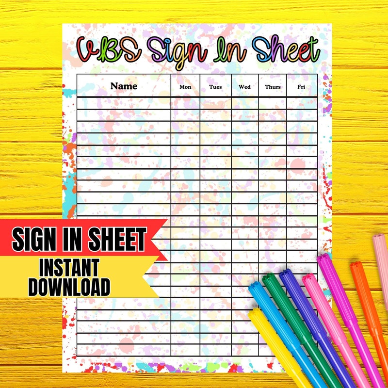 Student Sign in Out Sheet - Etsy