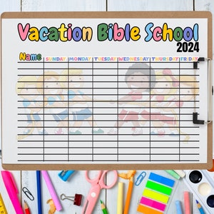 Vacation Bible School Attendance Sheet for VBS - Etsy