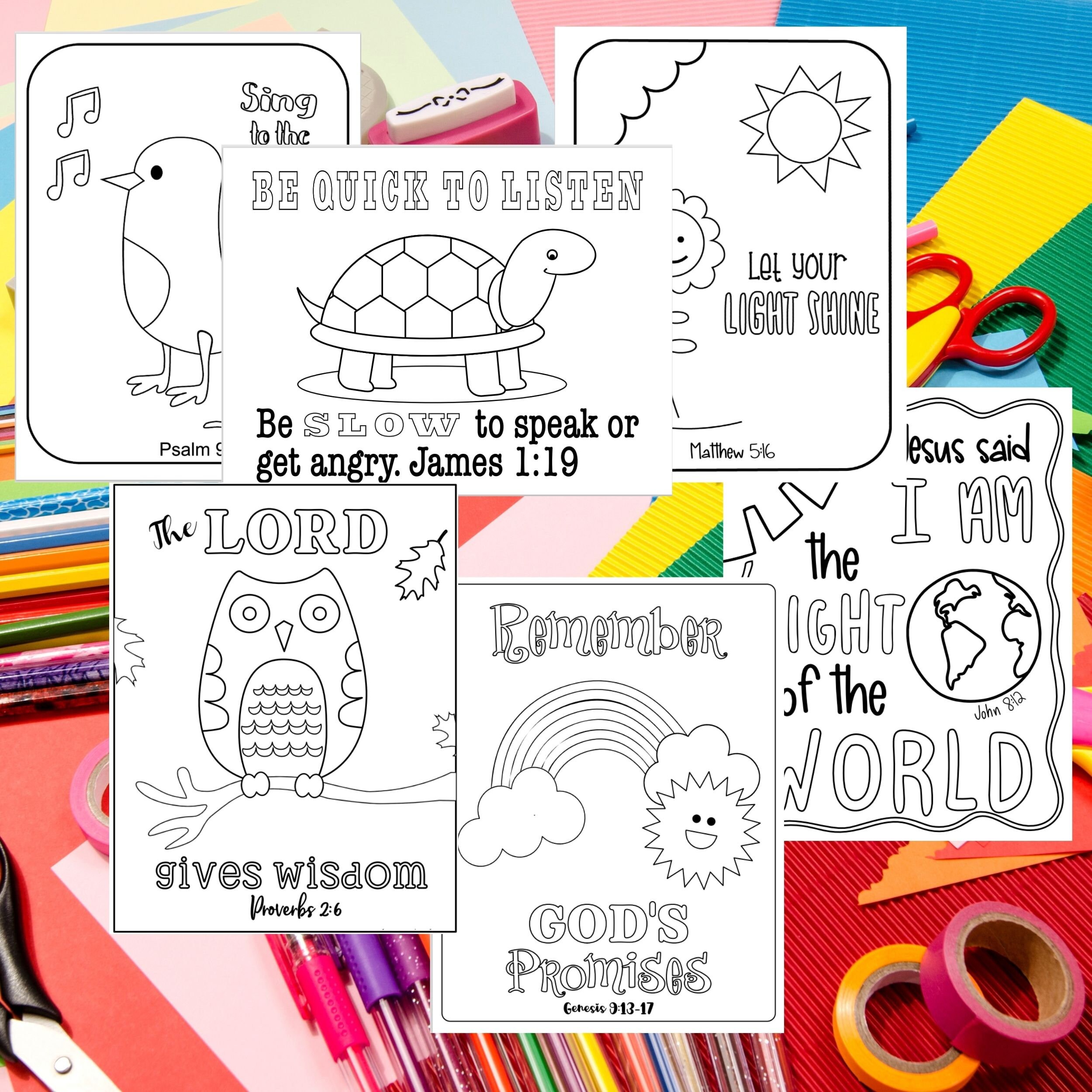 VBS Activities Sunday School Activity Pages for Church Bible Coloring ...