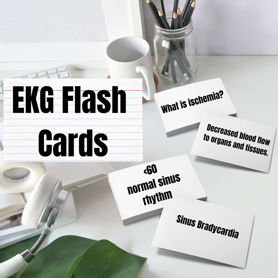 EKG Flash Cards, Notes, Practice - Etsy