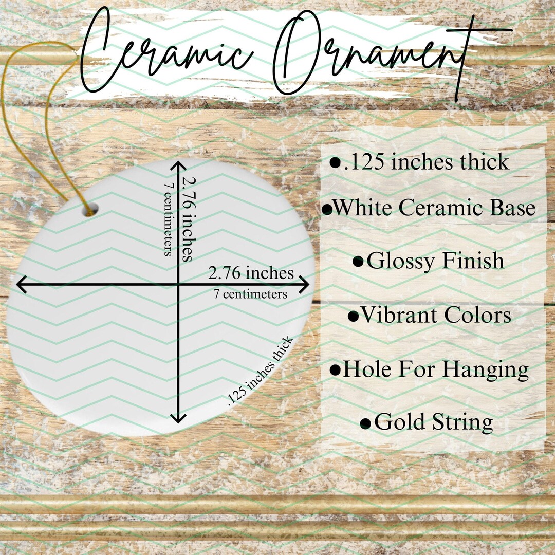 Ceramic Ornament Size Chart Description Chart Ceramic Ornament 2.76 ...